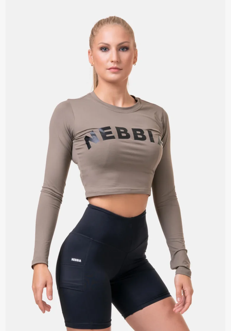 NEBBIA • Sporty HERO crop top s dlouhým rukávem • NEBBIAshop.cz